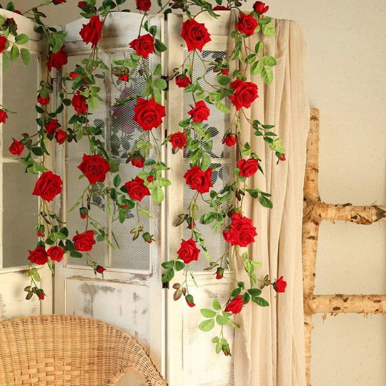 High Quality Artificial Roses Flannel Flowers Garland - Mr.BLOSSOM